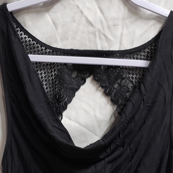 Tops | Sexy Lacey Back Drape Front Neckline Small | Poshmark